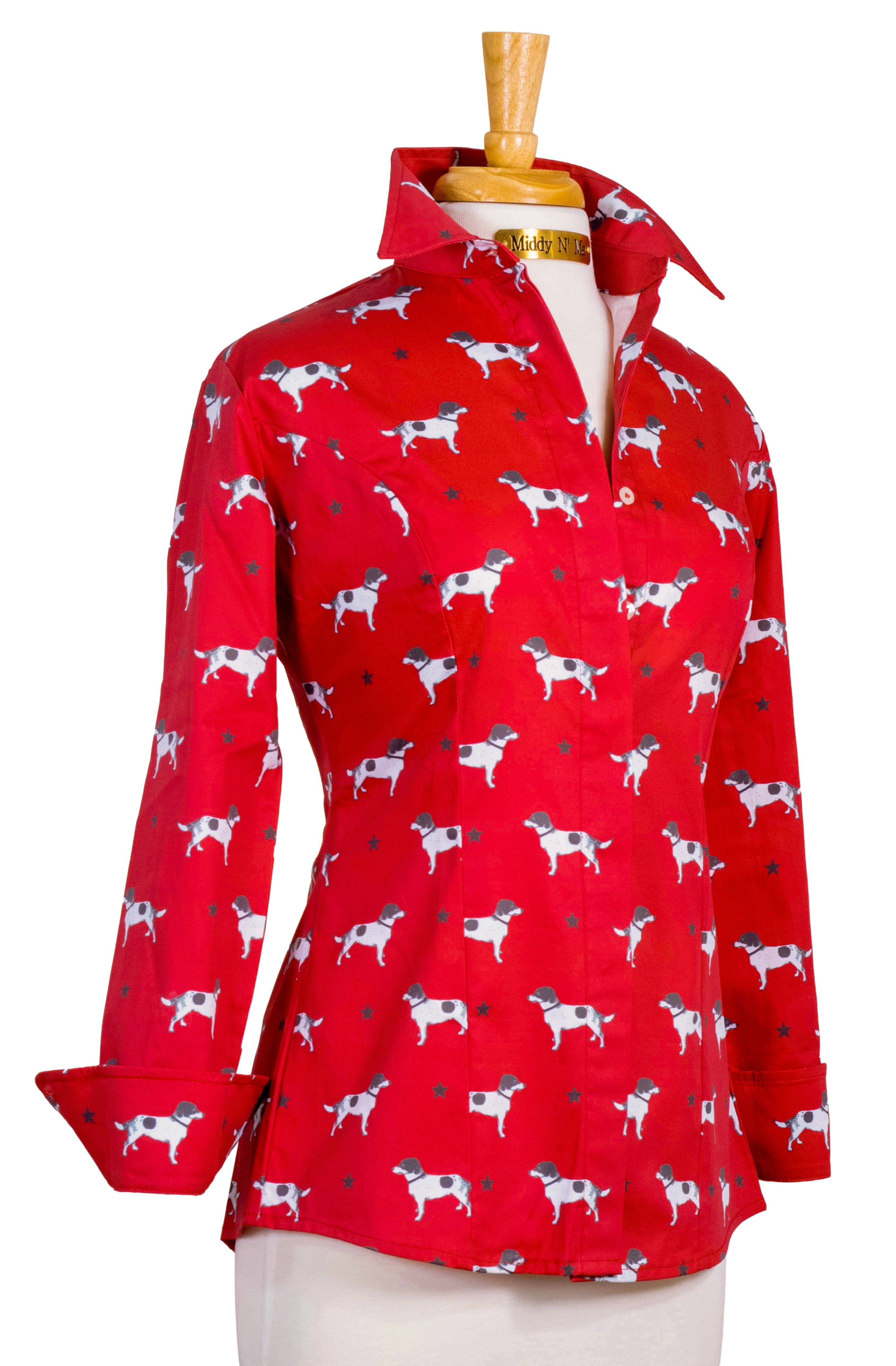 RILEY SHIRT IN CRIMSON – Middy N' Me
