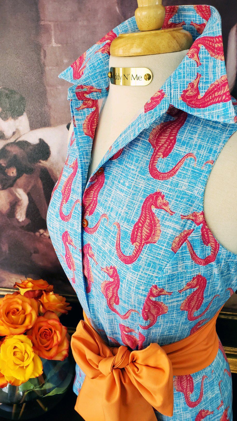 KEY LARGO DRESS WITH SASH / SIZE 4 / KNEE LENGTH / SLEEVELESS – Middy N' Me