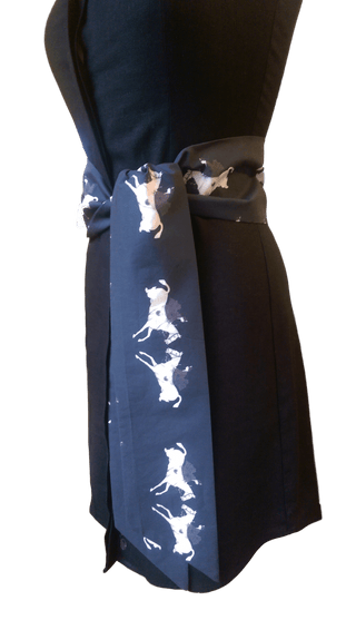 SIR THOMAS PINK DRESS ON BLACK LINEN – Middy N' Me