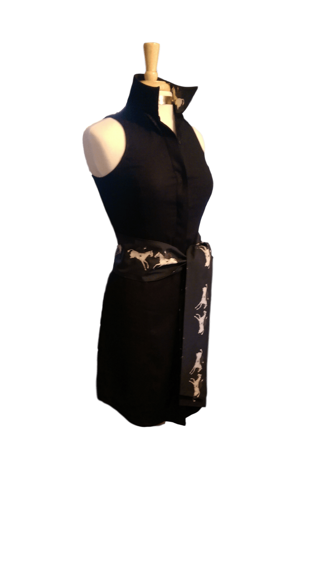 SIR THOMAS PINK DRESS ON BLACK LINEN – Middy N' Me